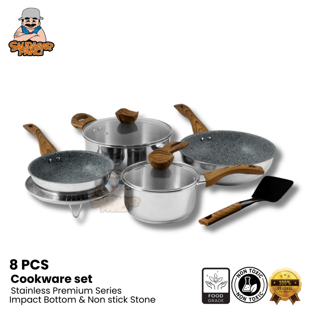 Jual Supra Panci Set 8 Pcs Stainless Steel Premium Series | Shopee ...