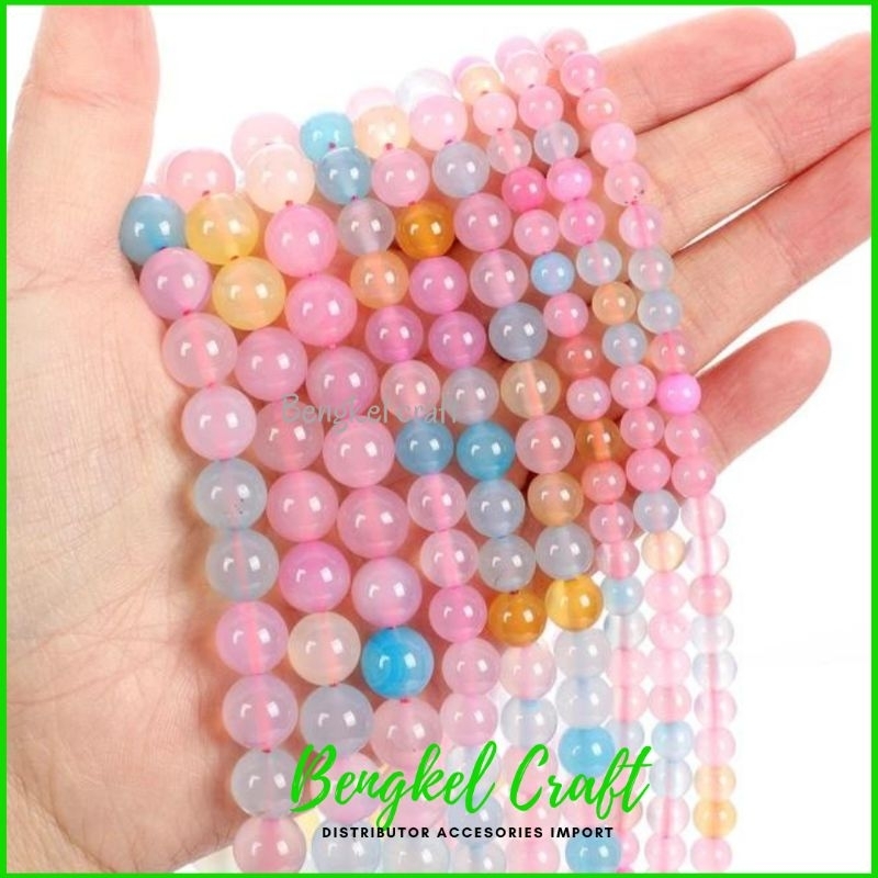Jual Batu Alam bulat Pink Morganite 4/6/8/10mm | Shopee Indonesia