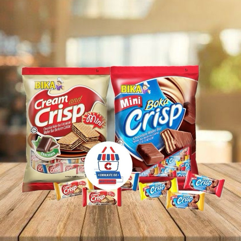 Jual Bika Boka Cream and Crisp Chocolate Wafer Bar Mini - Wafer Bar ...