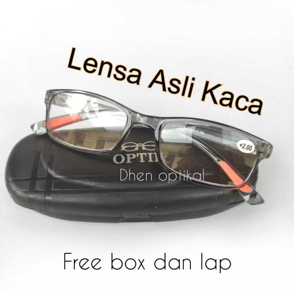 Jual Kacamata baca plus super fokus lensa ASLI KACA frame lentur elastis tersedia ukuran plus 1. ...