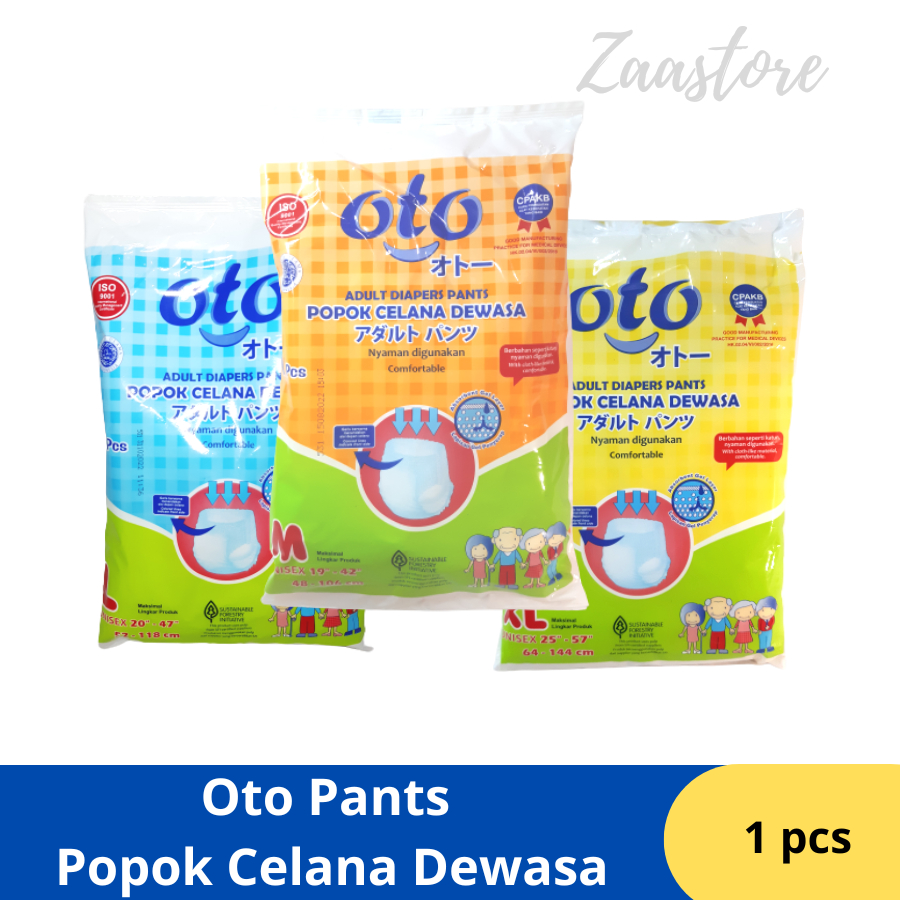 Jual Popok Celana Dewasa OTO Pants Diapers Sachet / Satuan M L XL ...