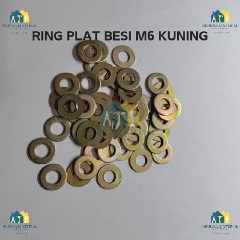 Jual Ring Plat Besi m6 Kuning (100 pcs) | Shopee Indonesia