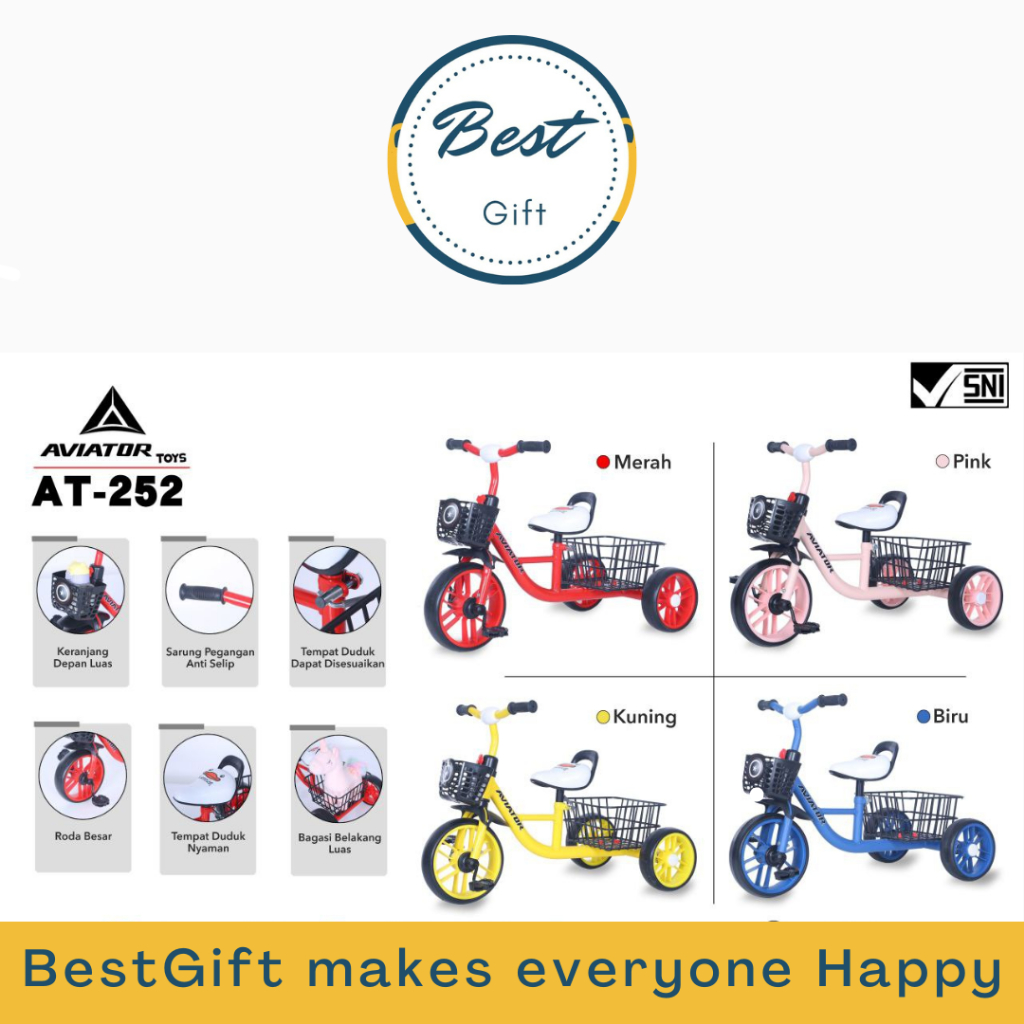 Jual TRICYCLE SEPEDA ANAK AVIATOR AT-252 BAGASI LUAS//AT-251 BAN EVA ...