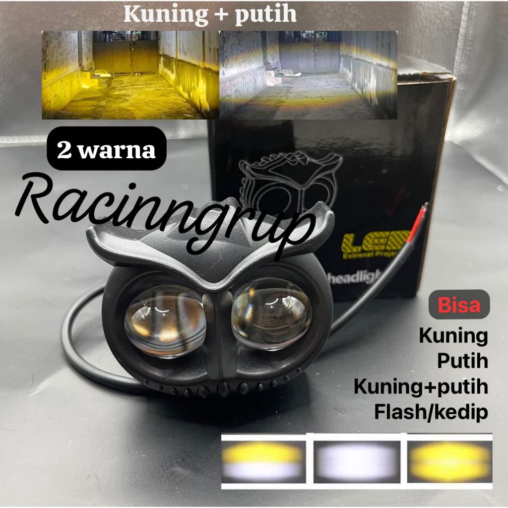 Jual Lampu Owl 2 Mata Lampu Tembak LED 2 Mata Lampu Tembak Sorot OWL ...