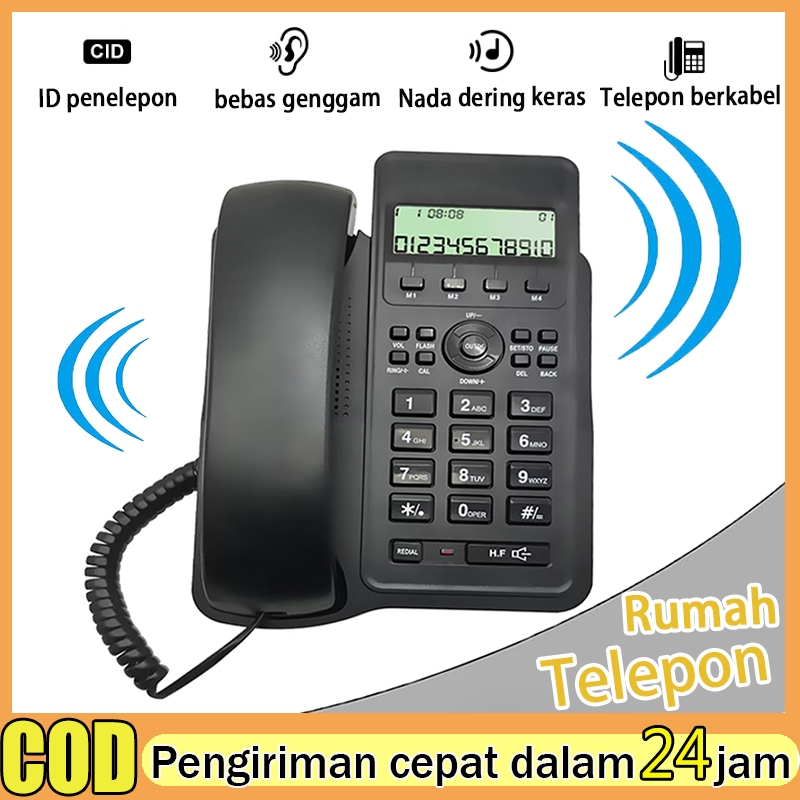 Jual Telepon Kantor Telepon Rumah tanpa Baterai, dengan Layar Tampilan ...