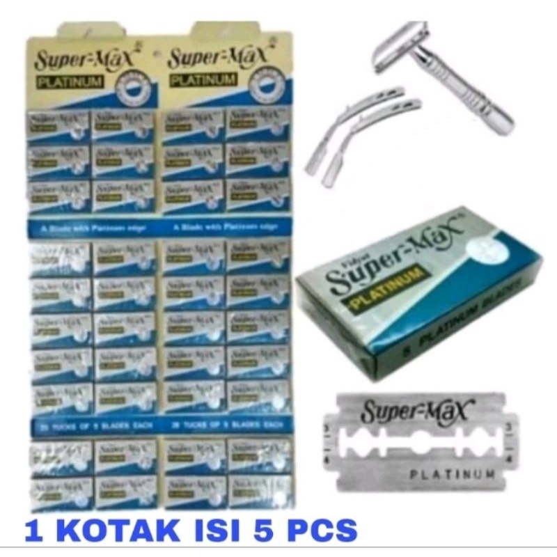 Jual SILET SUPERMAX PLATINUM/Alat Cukuran Jenggot kumis ( 1 Pack ...