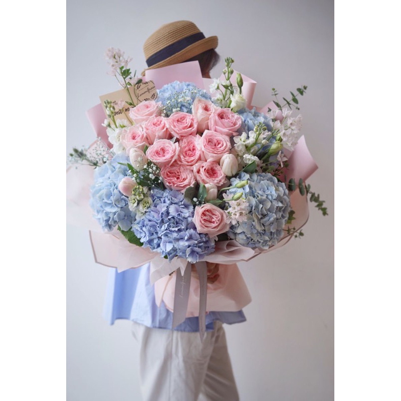 Jual Hydrangea Pastelic Colors of bouquet bucket buket bunga segar ...