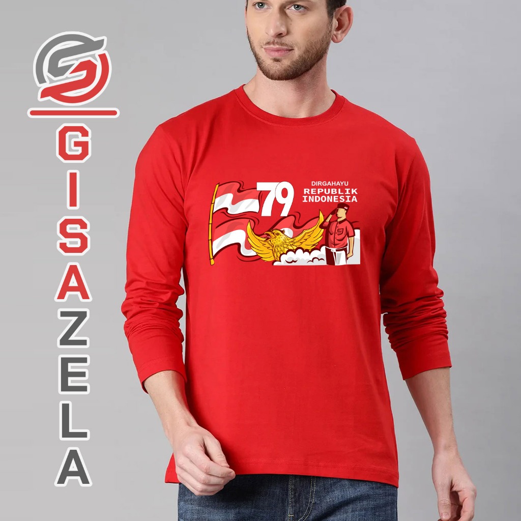 Jual Kaos Distro HUT RI Ke 79 Tahun 2024 Kemerdekaan 17 Agustus Bahan Combed 24s Original Lengan ...