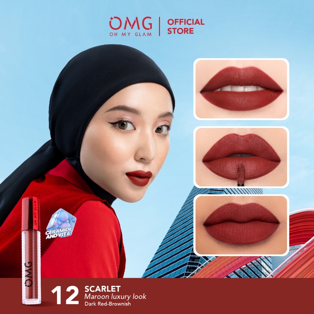 Jual OMG OH MY GLAM Matte Kiss Lip Cream 12 Color/ Lip Matte | Shopee ...