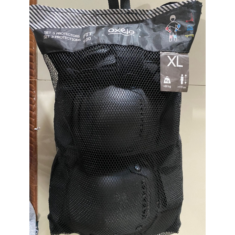 Jual [PRELOVED] Inline Skate Protection Set FIT 500 BLACK for Adult ...