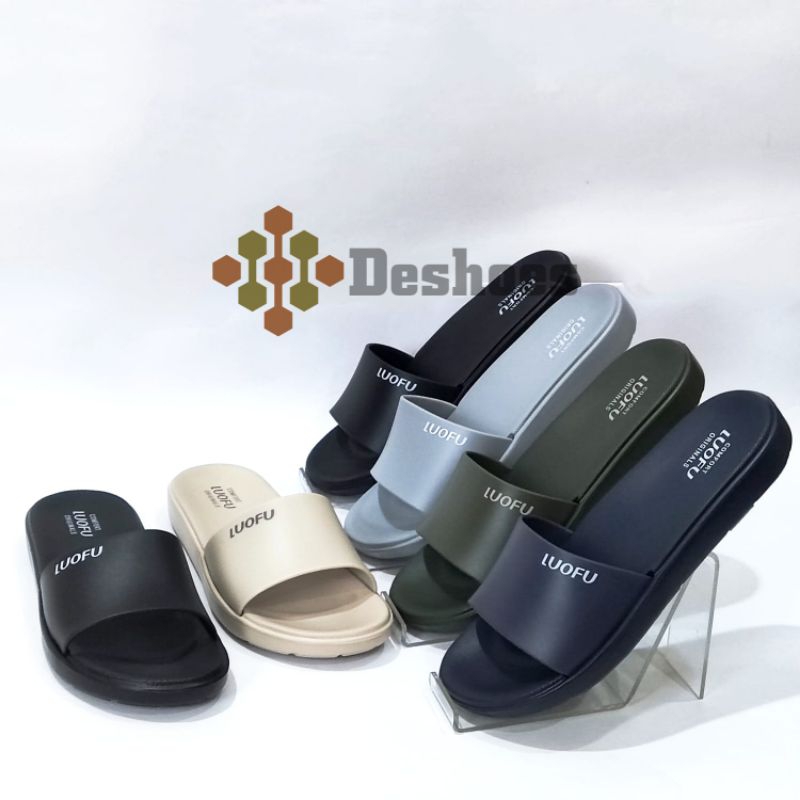 Jual LUOFU E 7172 SIZE 36-40 ORIGINAL l Sandal Selop jelly wanita l ...