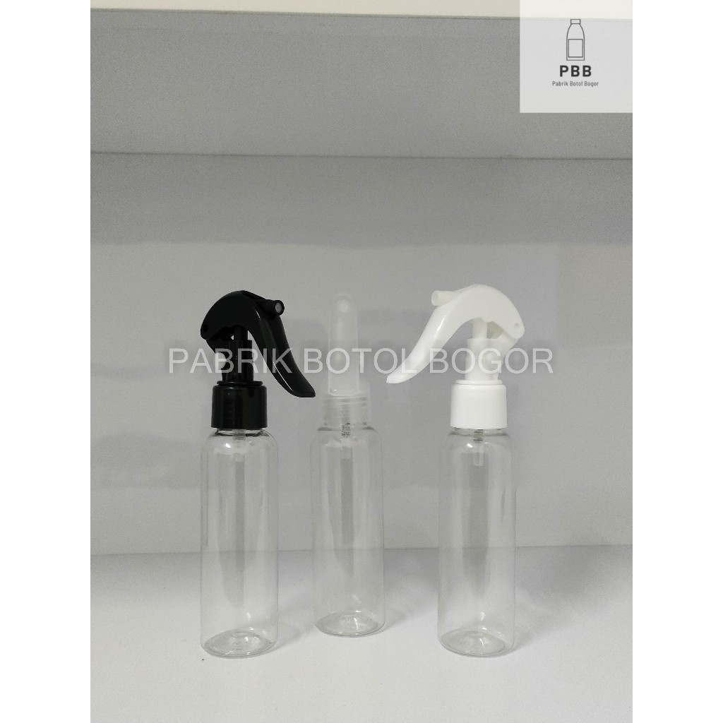 Jual BOTOL SPRAY 100ML CLEAR TUTUP TRIGGER BEBEK CLEAR HITAM PUTIH - Putih | Shopee Indonesia