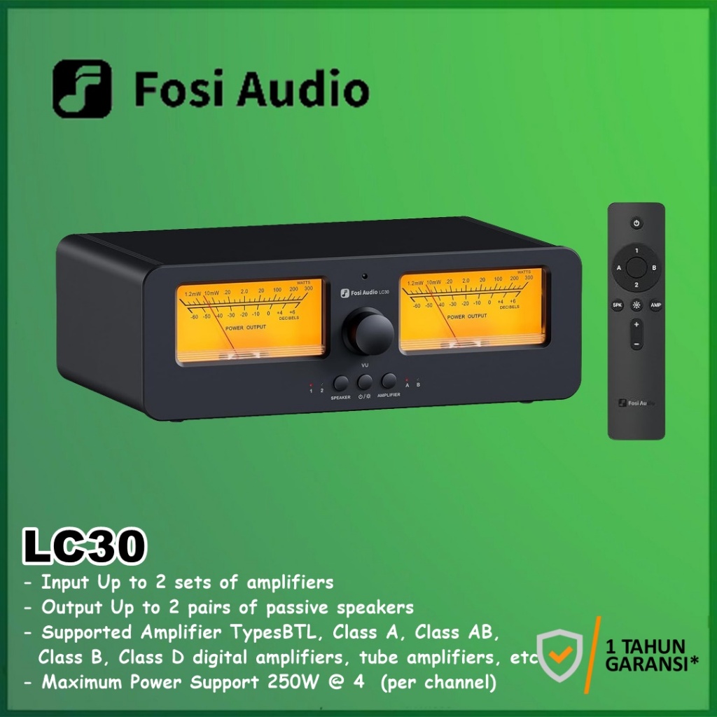 Jual Fosi Audio LC30 LC 30 Amp Speaker Switcher 2-In-2 Out Dual Analog ...