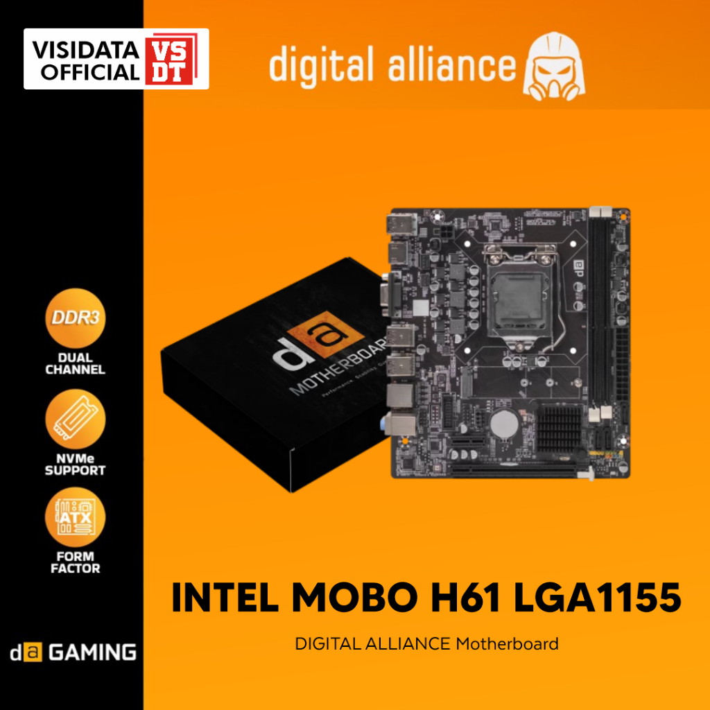 Jual Digital Alliance H61 Motherboard Intel LGA 1155 H61/B75 Chipset ...