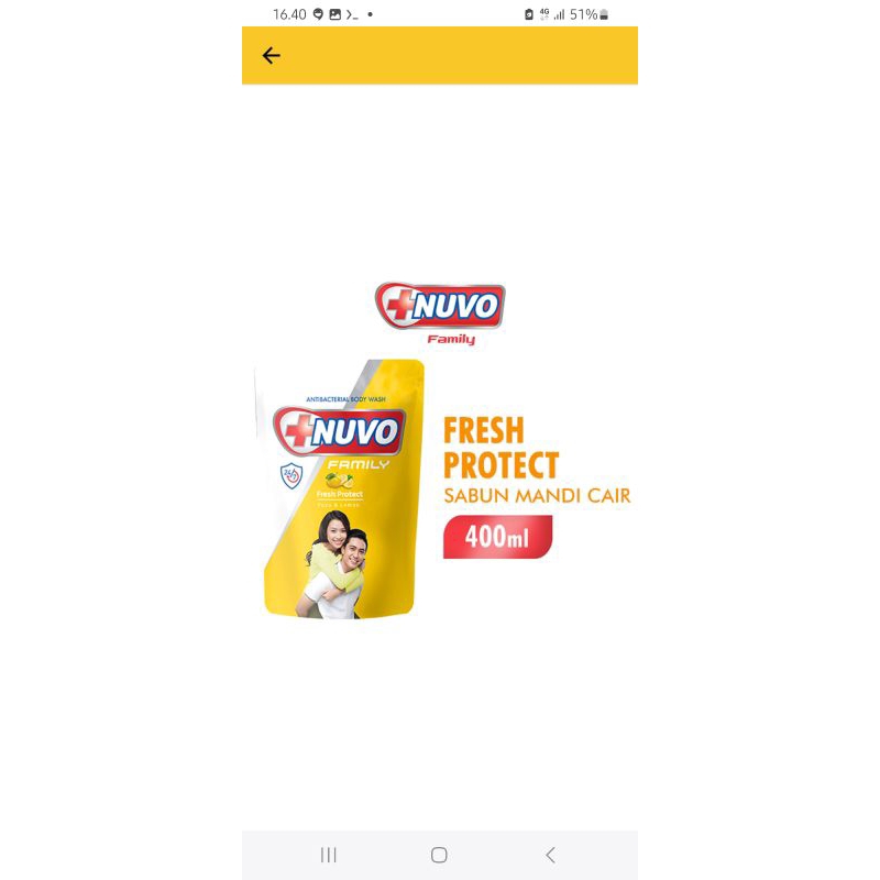 Jual nuvo sabun cair 400 ml kuning | Shopee Indonesia