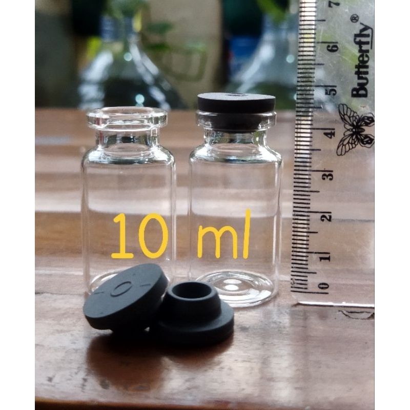 Jual Botol Kaca Vial 10 ml / Botol Kaca Pinisilin / Botol Kaca 10ml ...