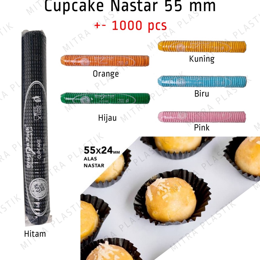 Jual New Recommended Cupcake 55 mm Cup Cake Case Nastar Glassine Paper ...