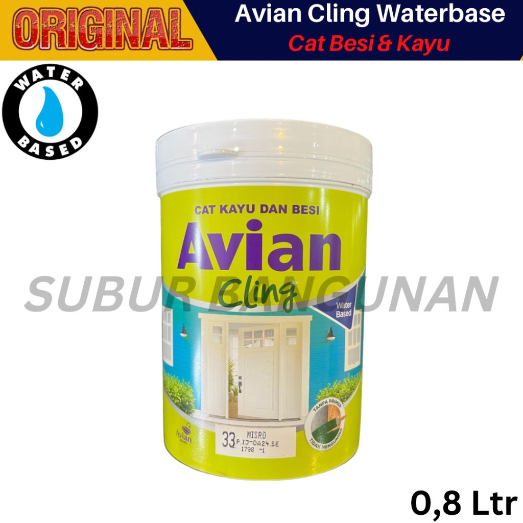 Jual Avian Cling Cat Kayu dan Besi Water Based - 0,85 Kg Cat Besi Kayu ...