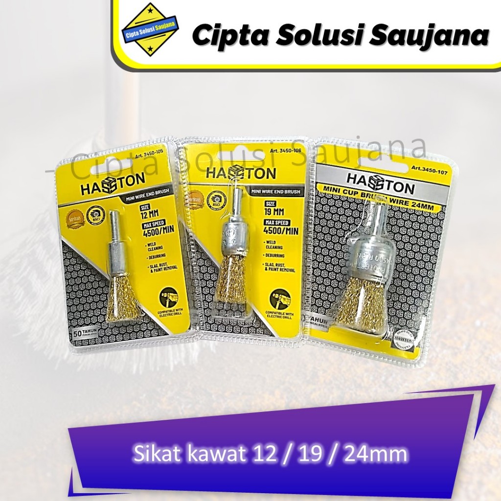 Jual HASSTON 12 19 24 MM MATA BOR SIKAT KAWAT TANGKAI BAJA BULAT ...