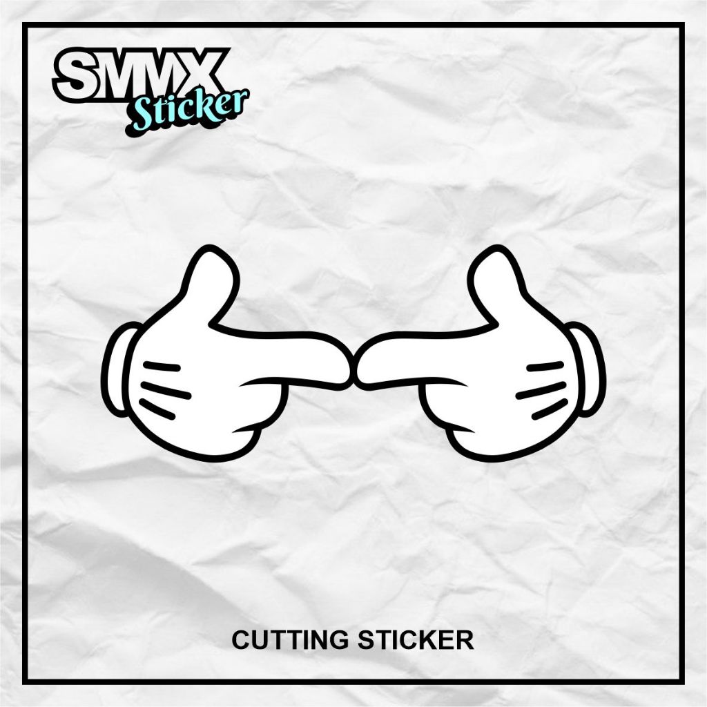 Jual Cutting Sticker Emoticon Mickey Hand Sign Shy | Shopee Indonesia