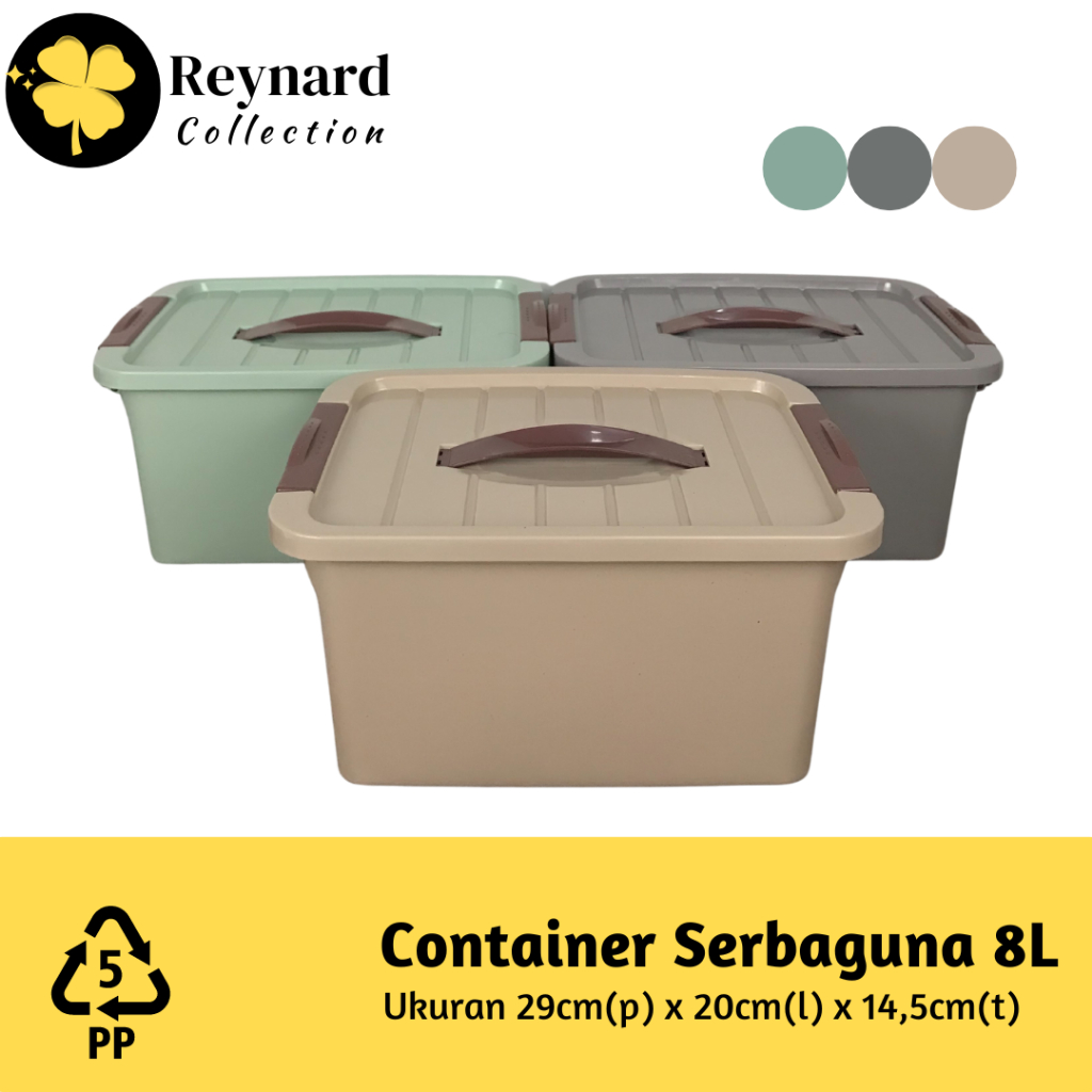 Jual Container Serbaguna 8 Liter Box Container Estetik Mini Storage Box ...