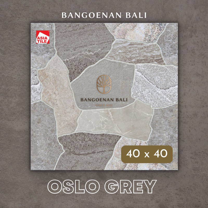 Jual Keramik Lantai ASIA TILE Oslo Grey Kw A - Abu Abu Motif Batu Kasar ...