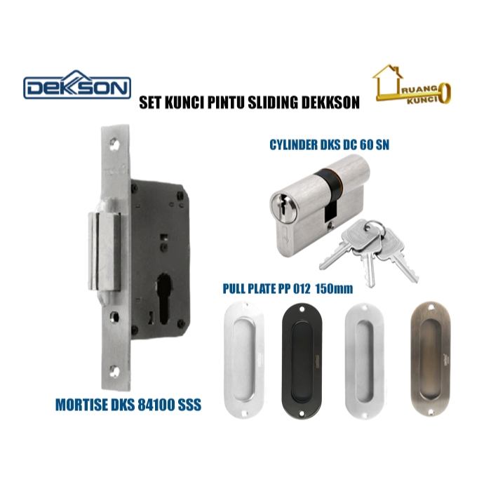Jual Paket Handle Pintu Sliding Geser Dekkson Lockcase Handle Cylinder ...