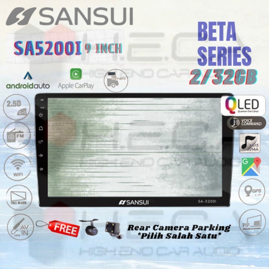 Jual SANSUI Beta Series QLED 2/32 GB Android 9" Inch SA-5200I Head Unit ...