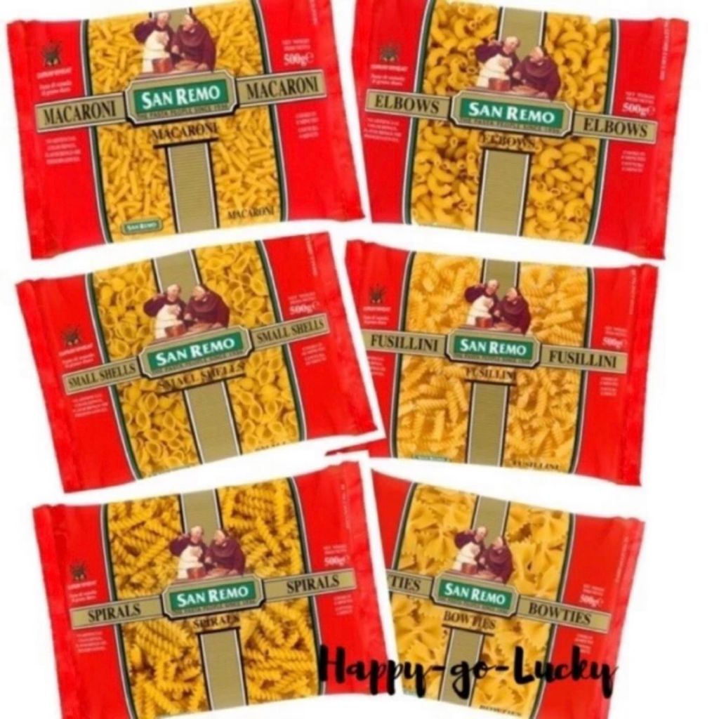 Jual San Remo Pasta 500 gr Penne / Elbow / Macaroni / Fusilli ...