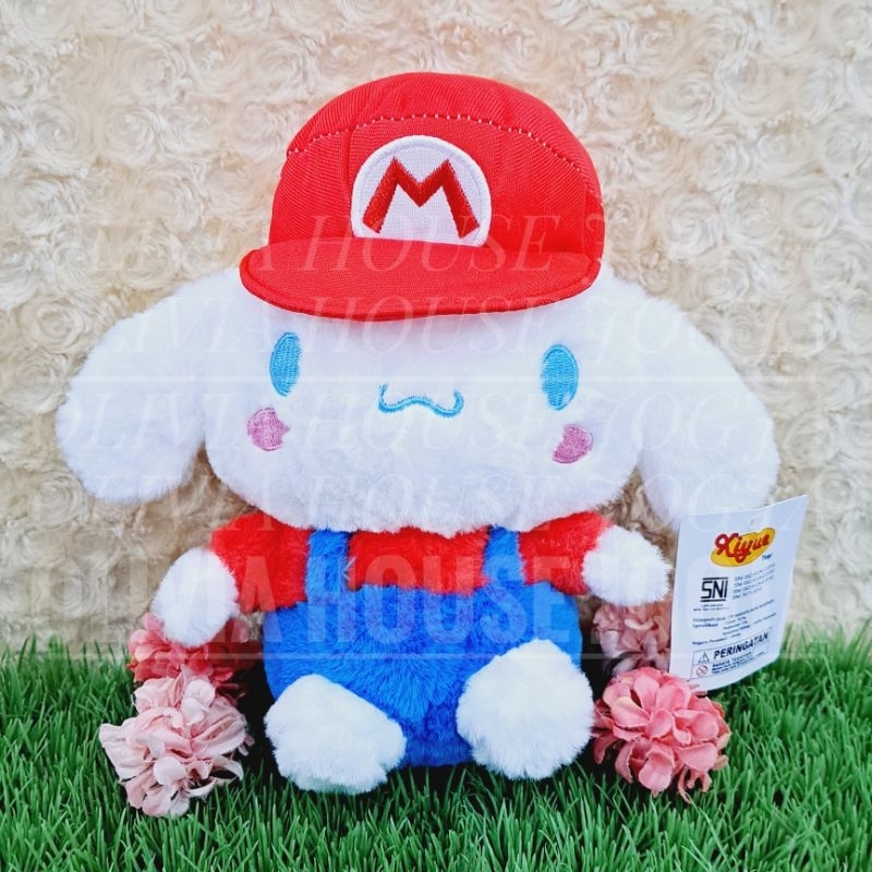 Jual Boneka Kostum Mario Cinnamoroll 8" Boneka Cinnamoroll Kostum Mario ...