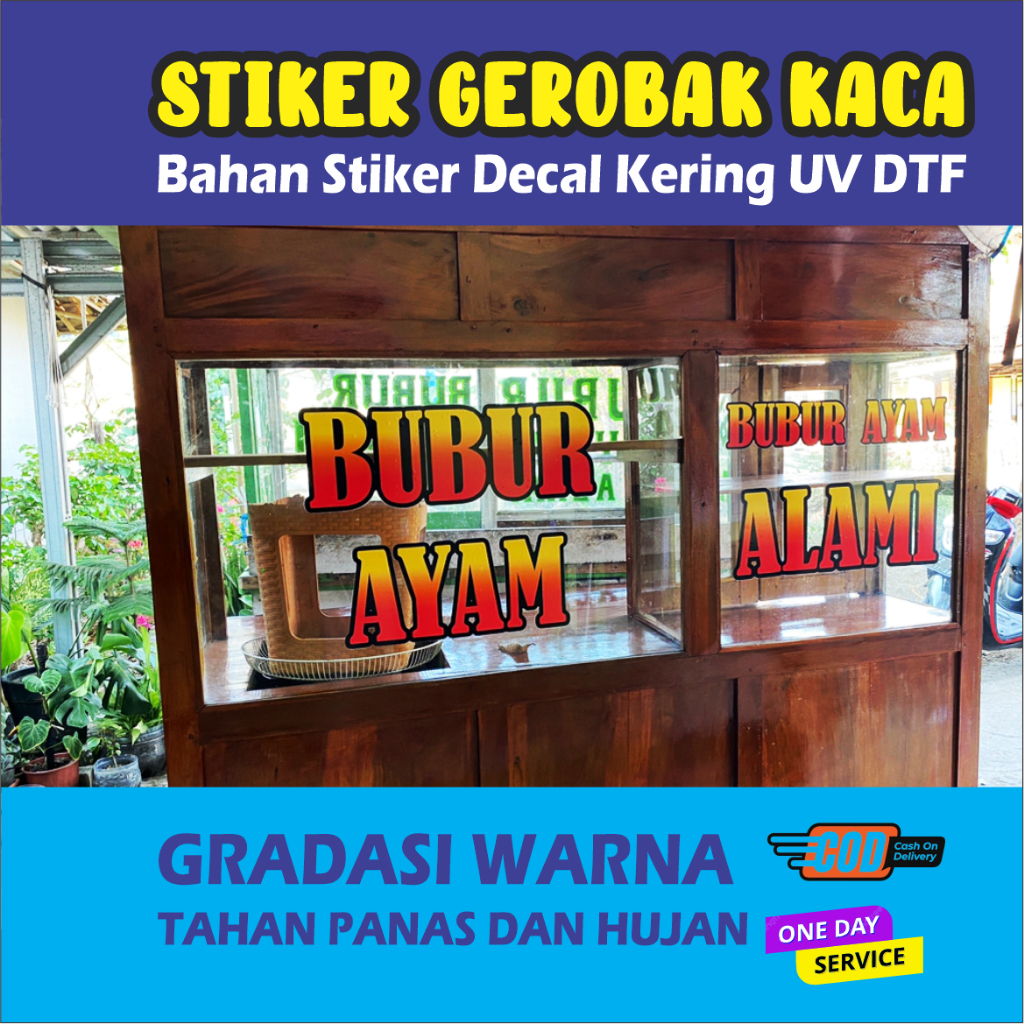 Jual Stiker Murah - Print Sticker Gerobak Kaca Full Color Warna Warni ...