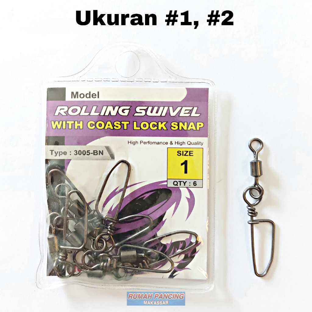 Jual Tornado Rolling Swivel With Coastlock Snap 3005-BN / Kili-kili ...