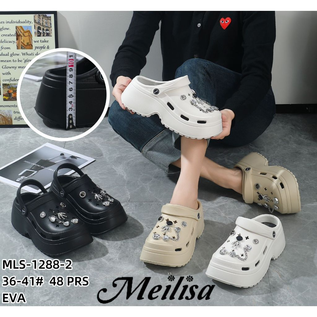 Jual Sandal Baim Jibbitz / Sandal wanita classic Bae Clog platform 1288 ...