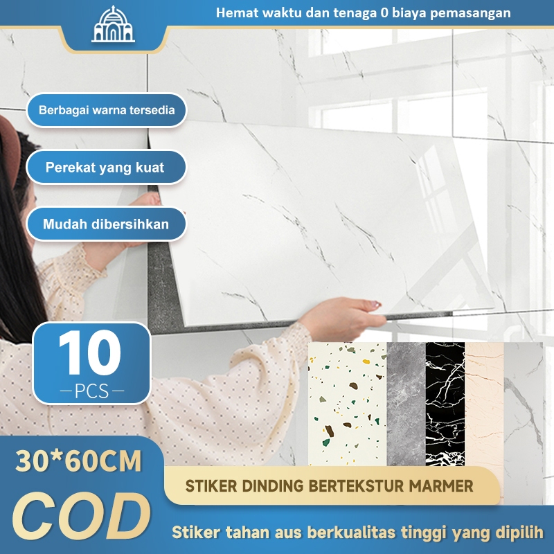 Jual 10PCS 3D Stiker Dinding Marmer Foam (Perekat Diri) 30*60cm ...