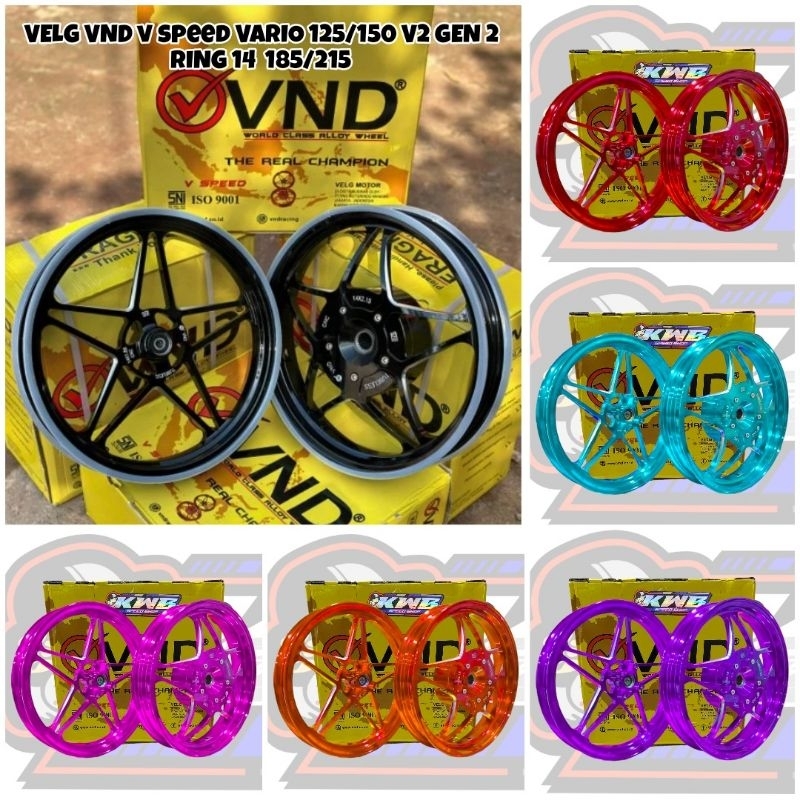 Jual Velg VND V Speed V2 GEN 2 Honda vario 125 vario 150 led new ukuran 185/215 Ring 14 model ...