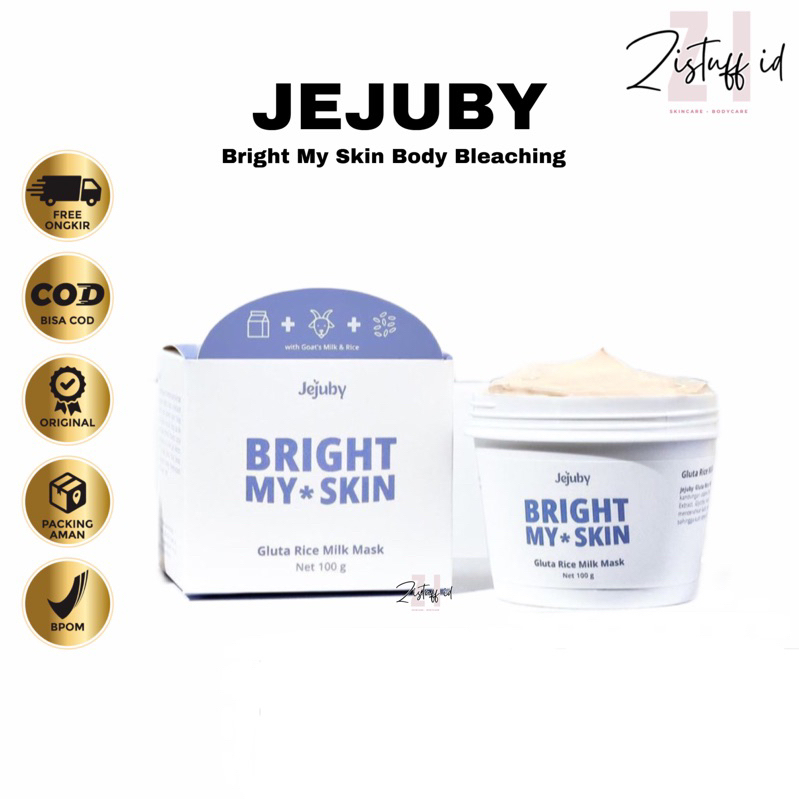 Jual JEJUBY Bright My Skin Gluta Rice Milk Mask 2in1 Body Bleaching ...