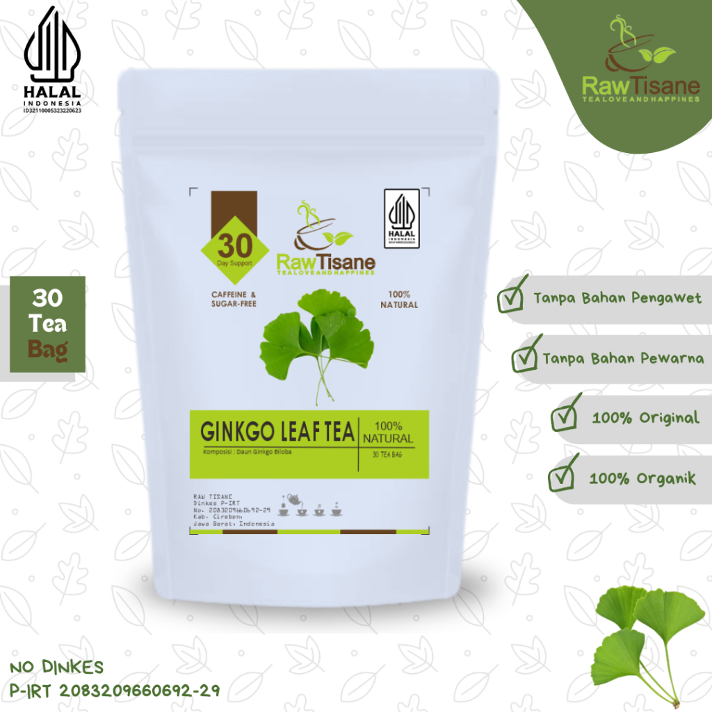 Jual RAW TISANE Ginkgo Leaf Tea : Ginkgo Biloba Leaf Tea / Teh Celup ...