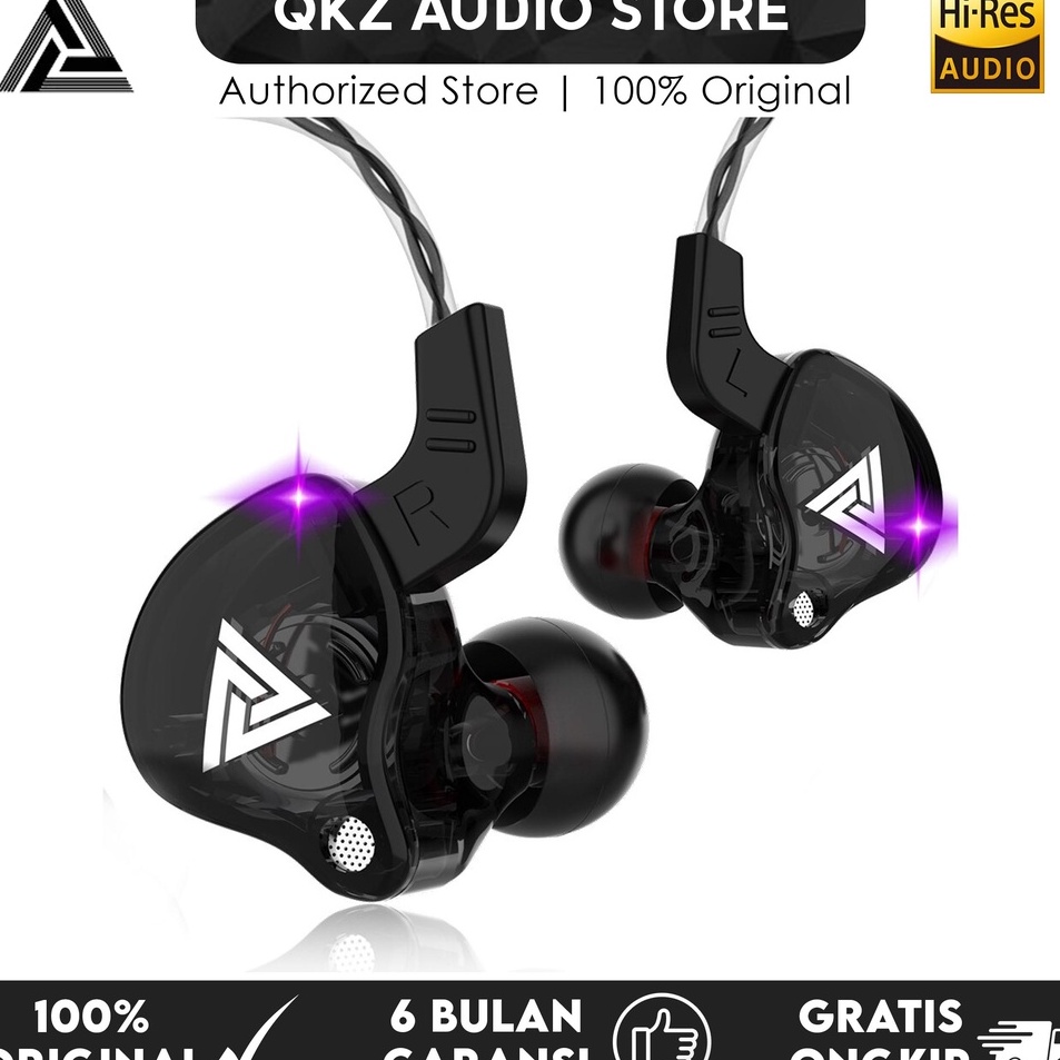 Jual eV QKZ AK6 Earphone with Mic Sport Dynamic Subwoofer Bass GARANSI ...
