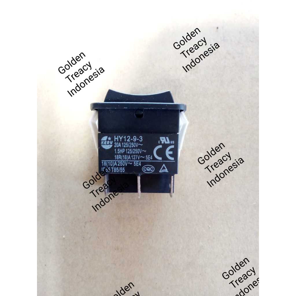 Jual saklar hoist KEDU HY12-9-3 SAKLAR rocker switch PA500 3 posisi ...