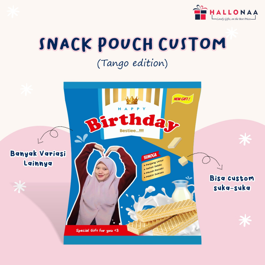 Jual SNACK POUCH CUSTOM | CUSTOM FOTO DAN TEXT | CUSTOM ALA TANGO ...