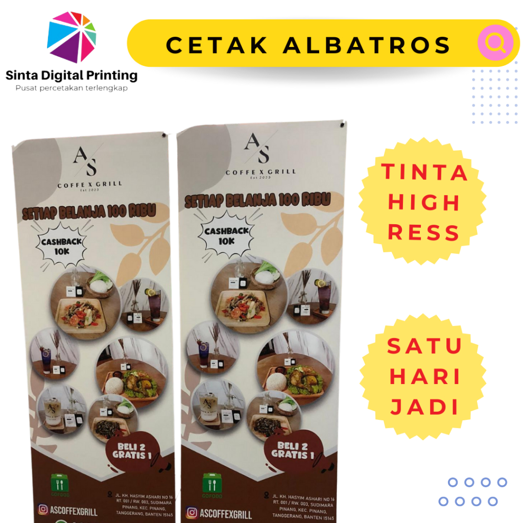 Jual Jasa Cetak X Banner Bahan Albatros Ukuran 160 x 60 cm / Standing ...