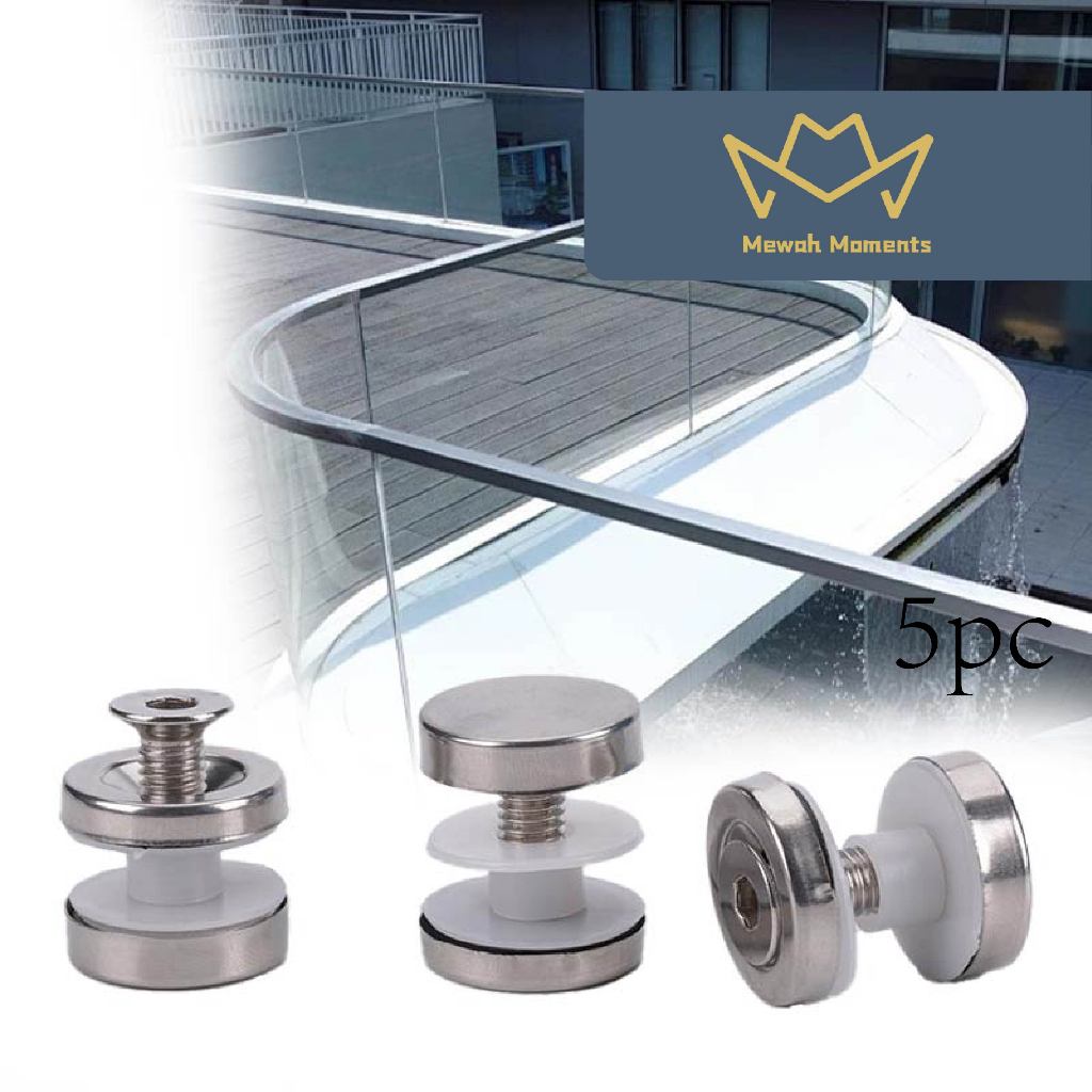 Jual 5pcs Penjepit Kaca Stainless steel Jepit Penjepit Jepitan Kaca 304 ...