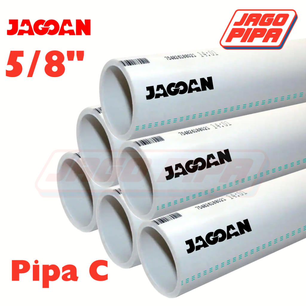 Jual Jagoan Pipa C 5/8 Inch PVC MOF 4 Meter Paralon Putih Pralon 5/8 ...