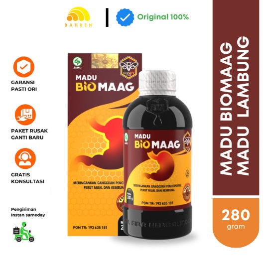 Jual Madu Biomaag Obat Herbal Asam Lambung, Maag & Gerd Biomaag Madu ...