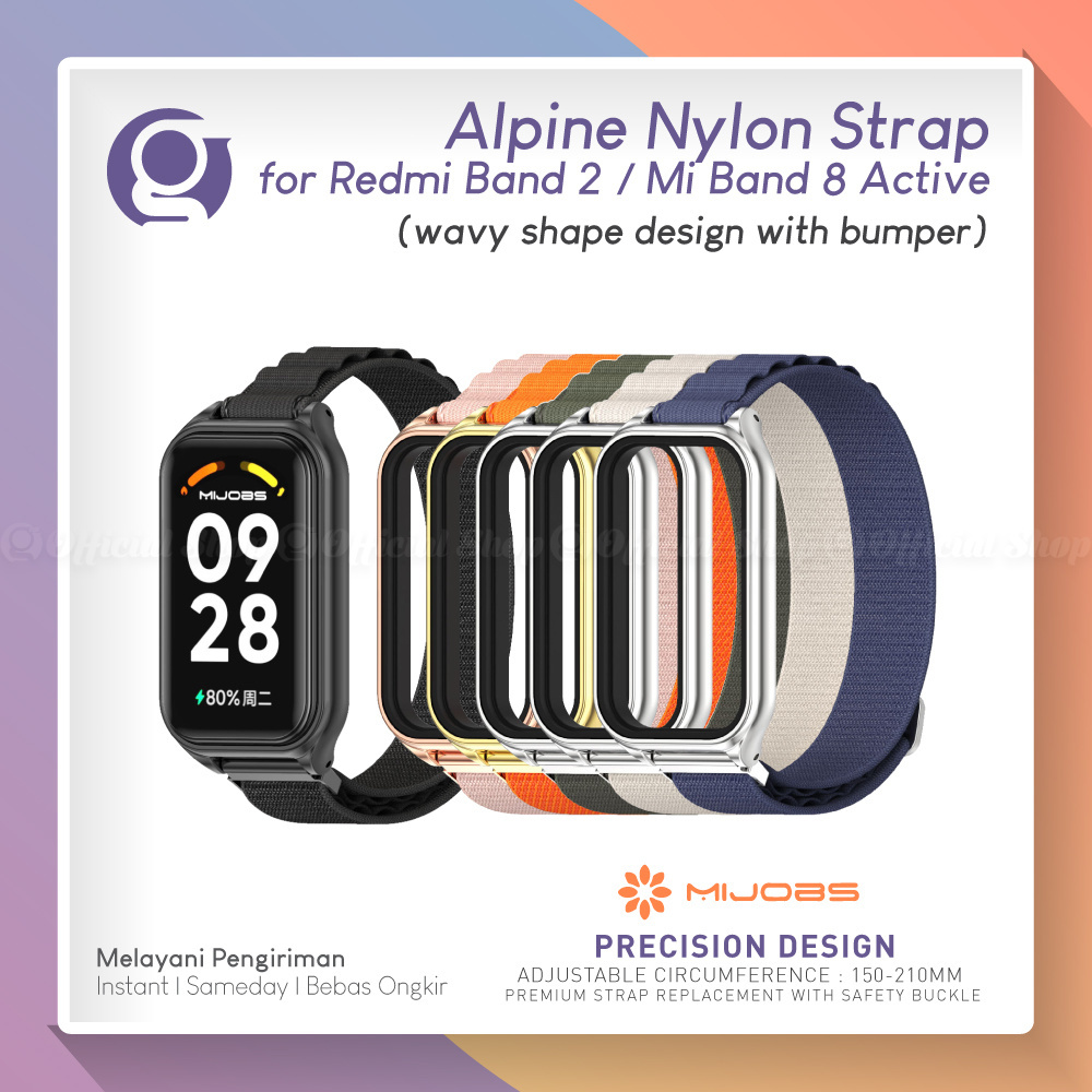 Jual MIJOBS Alpine Nilon Strap for Xiaomi Mi Band 8 ACTIVE / Redmi Band ...