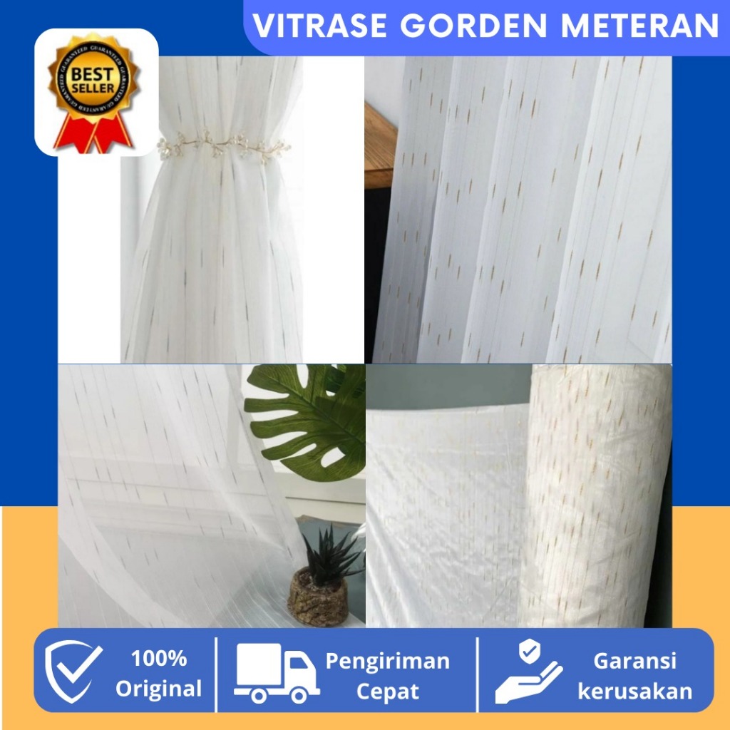 Jual Vitrase minimalis serat silver tinggi 2.8m/Vitrase minimalis serat ...
