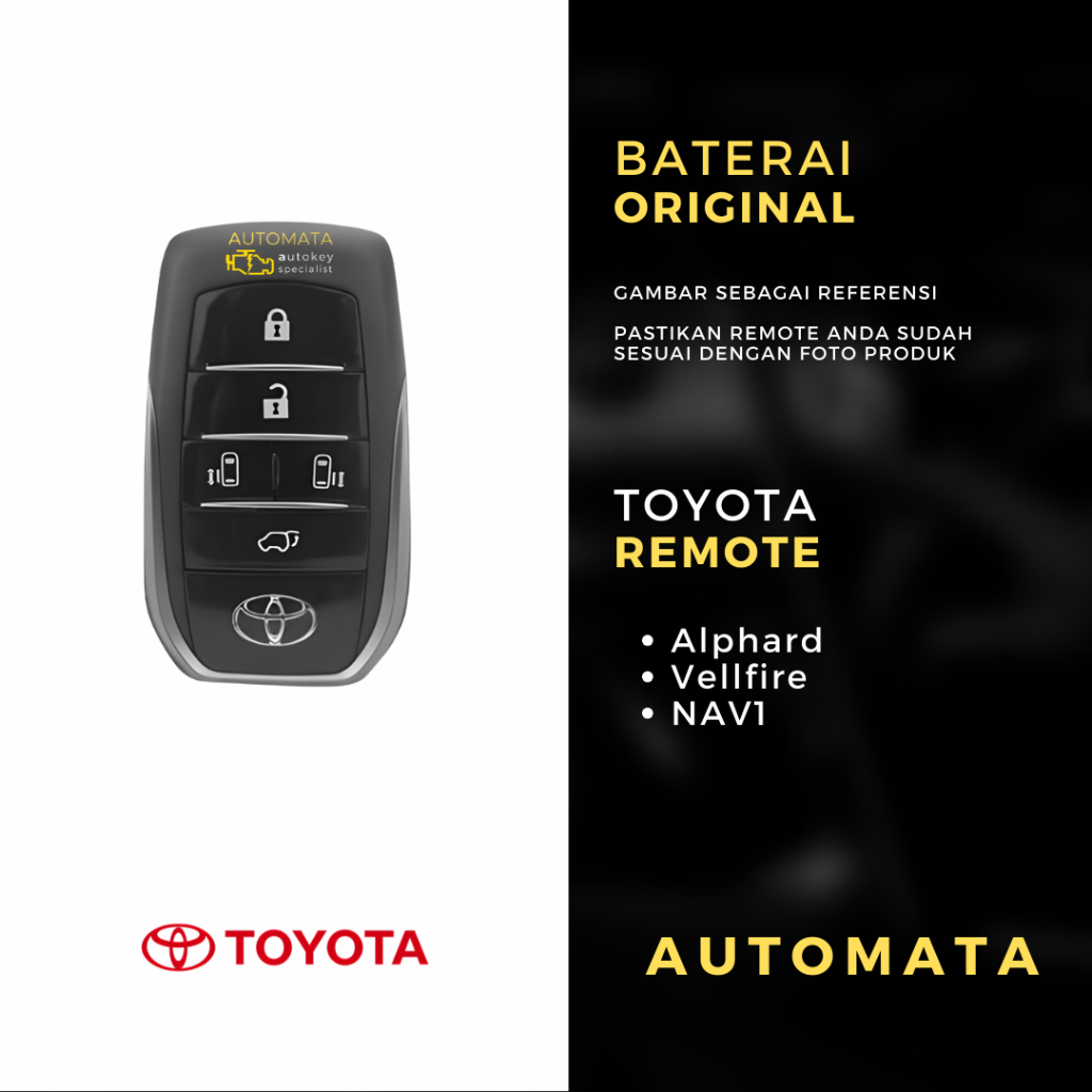 Jual Baterai Remote Toyota Alphard Vellfire Original Panasonic | Shopee ...