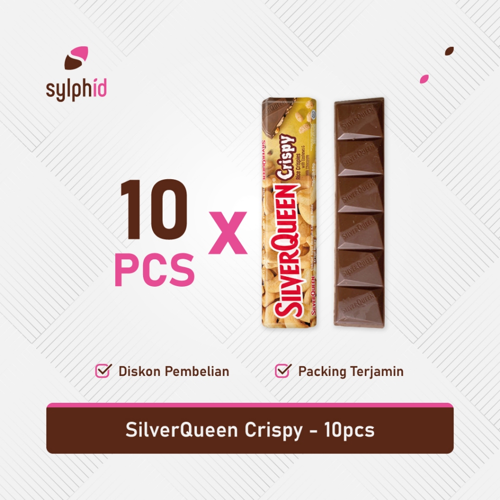Jual SilverQueen Crispy Milk Chocolate 55 gr / Cokelat Silver Queen (10 pcs) | Shopee Indonesia
