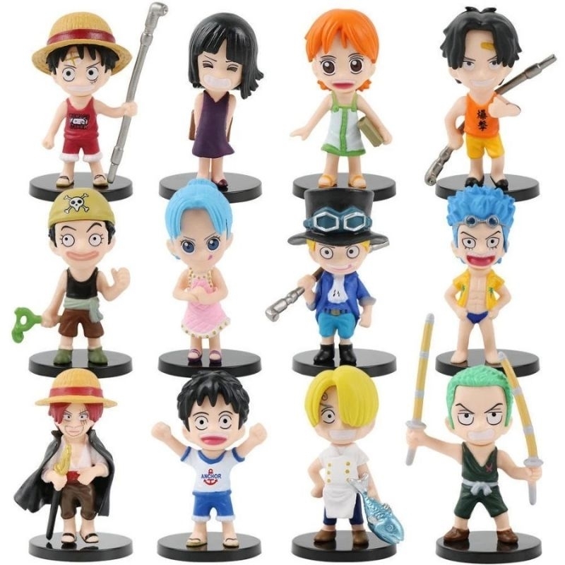 Jual Set 12 pcs Figure Set One Piece / Miniatur Pajangan Figurine ...