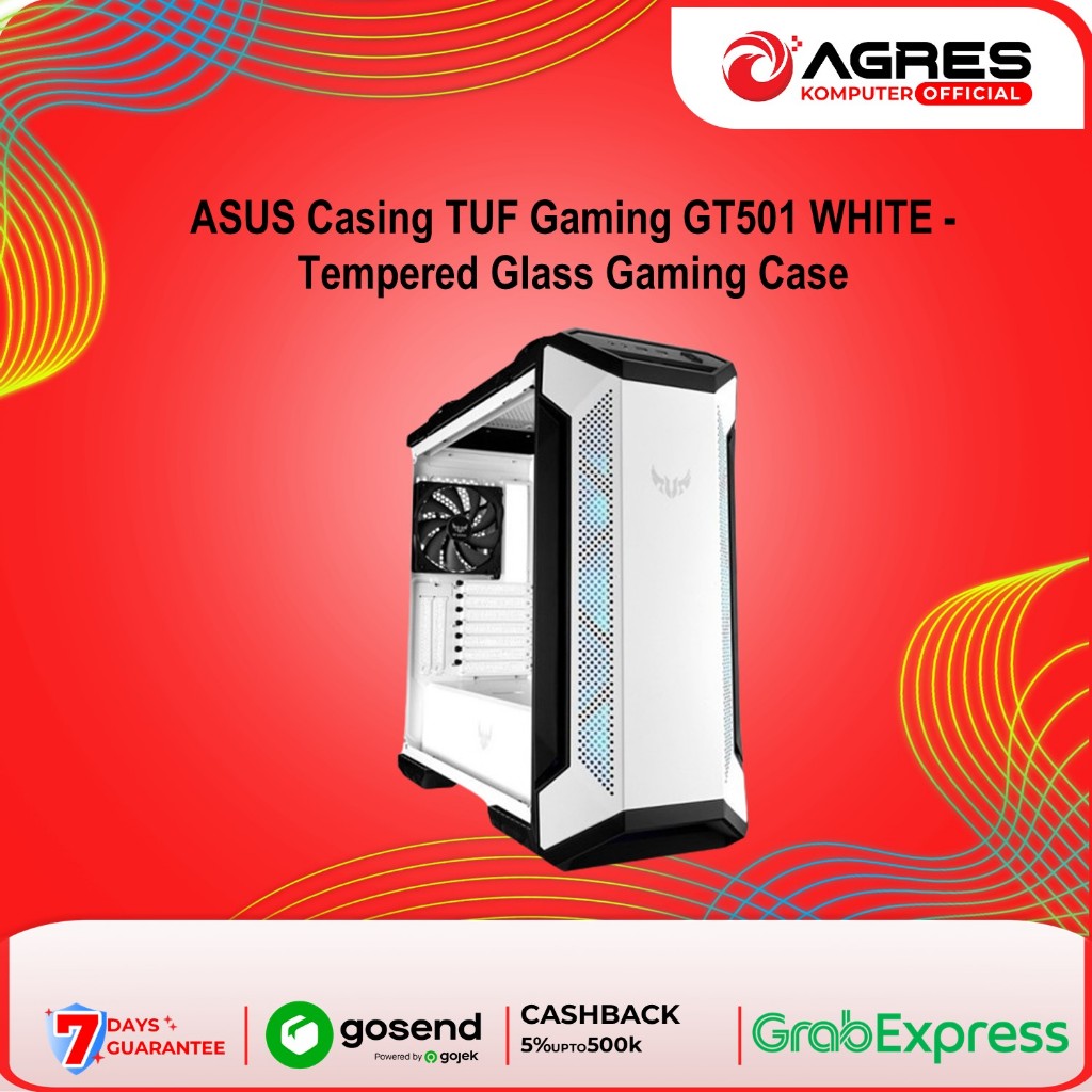 Jual ASUS Casing TUF Gaming GT501 WHITE - Tempered Glass Gaming Case ...